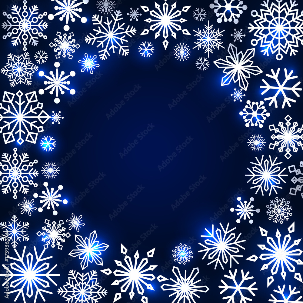 Snowflake Frame Vector