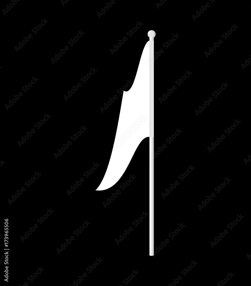 White flag isolated. symbol of defeat. Vector illustration Stock Vector ...