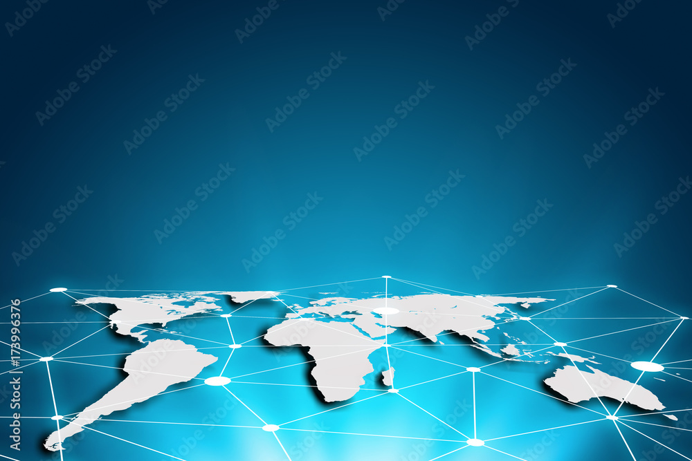 Internet World Map Wallpaper