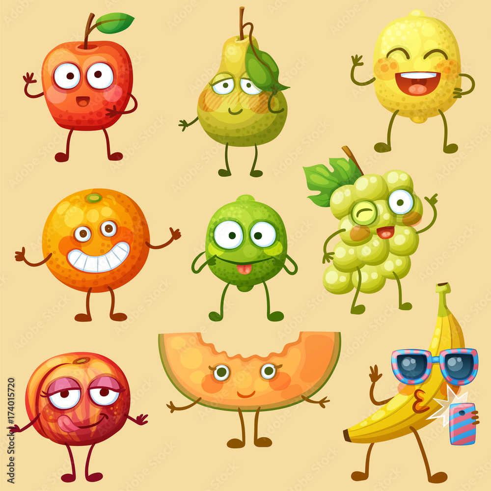 Funny Fruit Cartoons