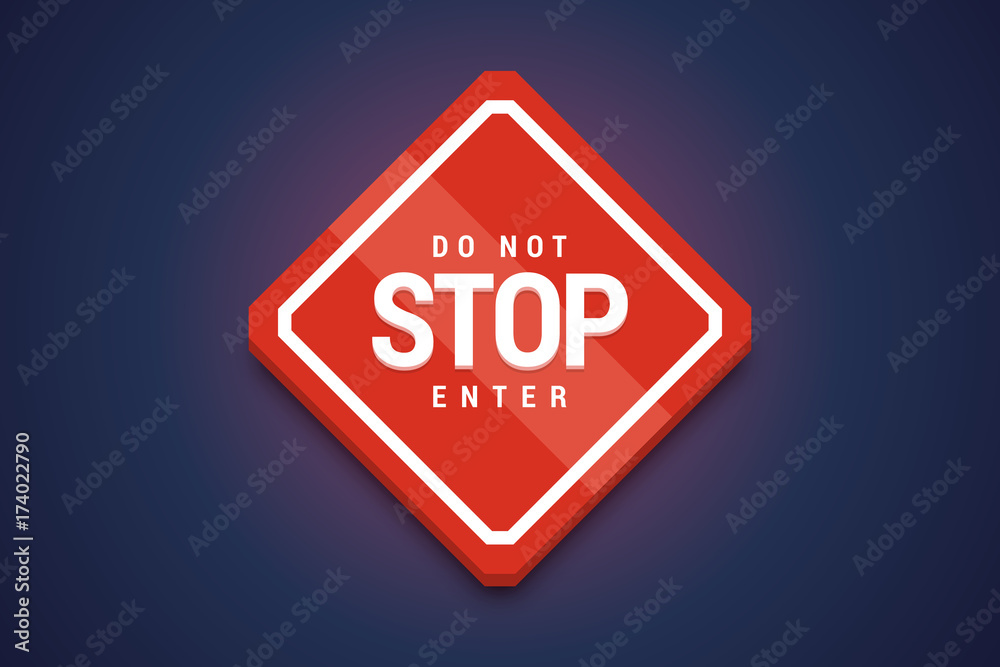 Stop, do not enter sign. Stock Vector | Adobe Stock