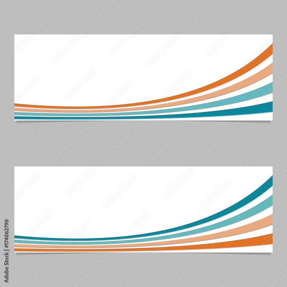 Abstract banner template design from thin curves - vector illustration ...