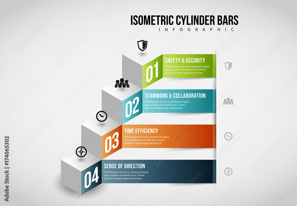 3D Stair Step Infographic 1 Stock Template | Adobe Stock