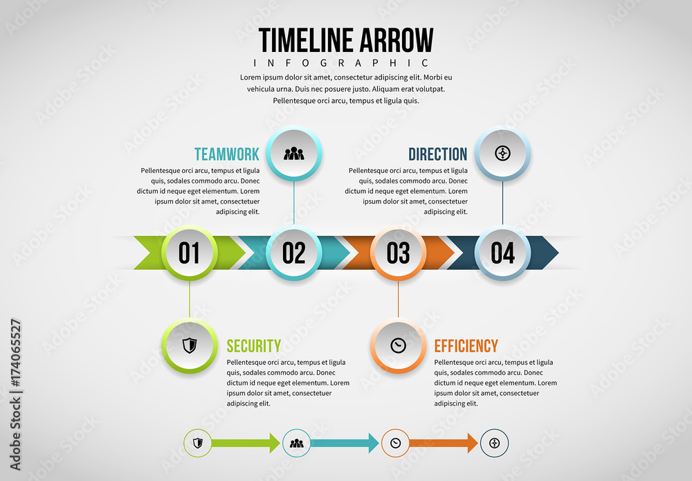 Arrow Timeline Infographic