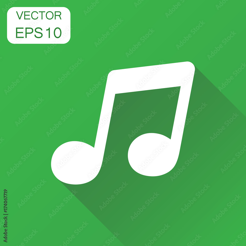 Music note icon. Business concept sound note pictogram. Vector ...