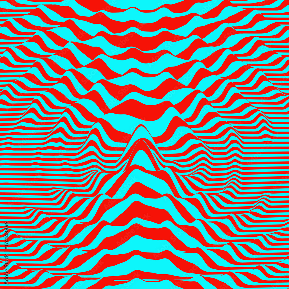 Waveform Background Dynamic Visual Effect Surface Distortion Pattern