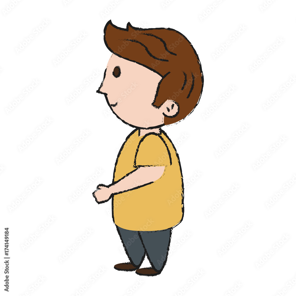 Kid boy faceless icon vector illustration graphic design Stock Vector ...