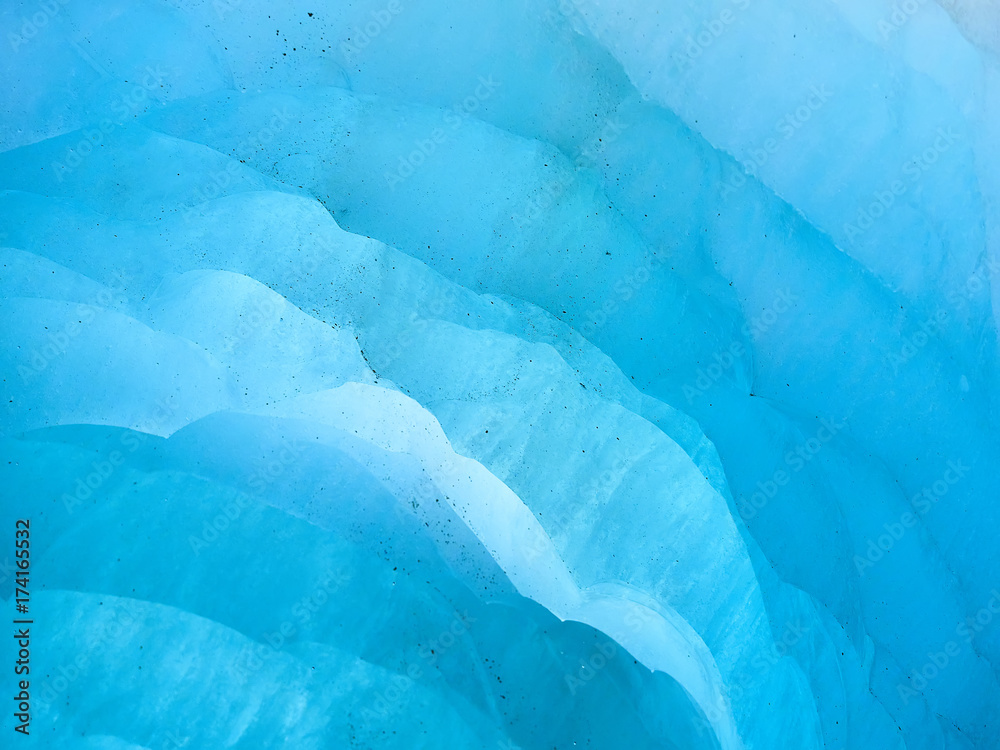 Blue Ice at the Mer de Glace glacier cave, Chamonix, France Stock Photo ...