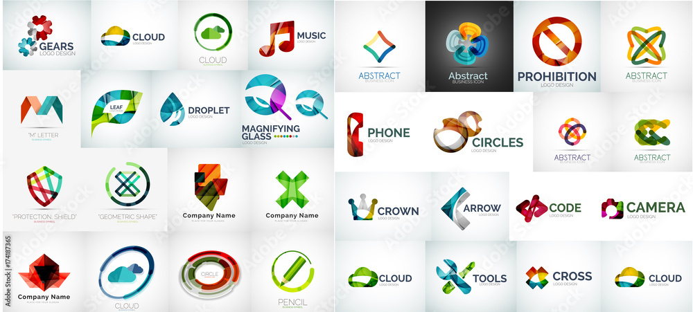 Business logo set Stock Vector | Adobe Stock