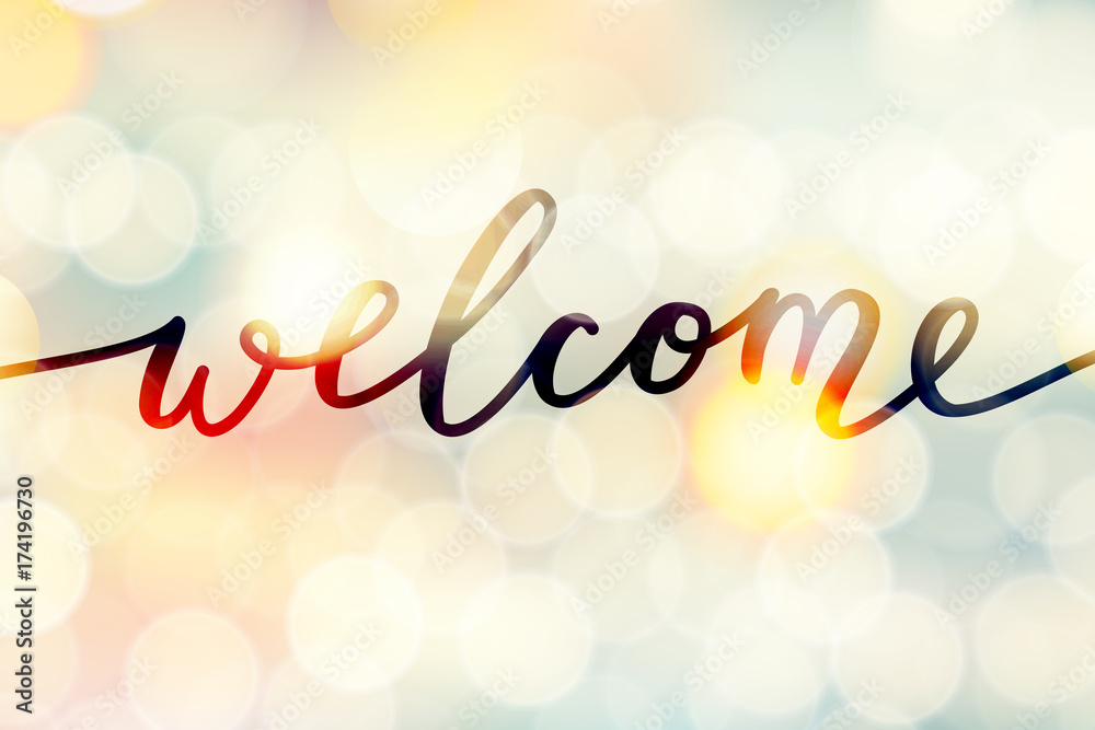 welcome vector lettering Stock Vector | Adobe Stock
