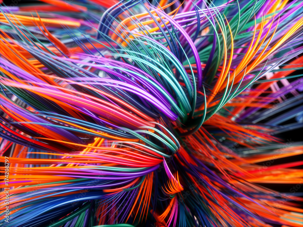 Colorful Trails Stock Illustration | Adobe Stock