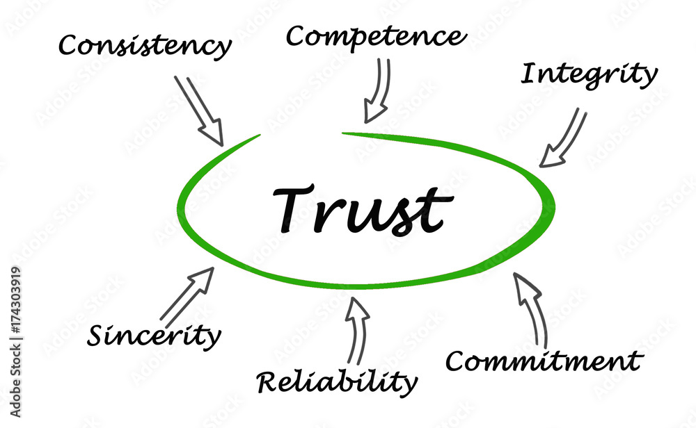 Illustrazione Stock Diagram of trust | Adobe Stock