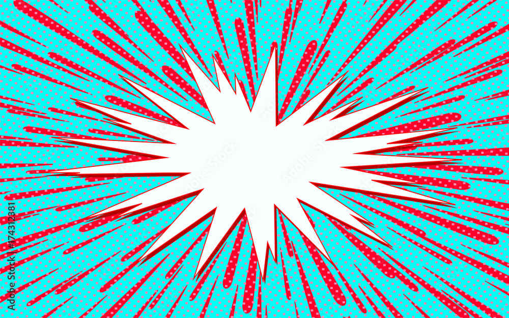 Explosion steam bubble pop-art web header set - funny funky banner ...