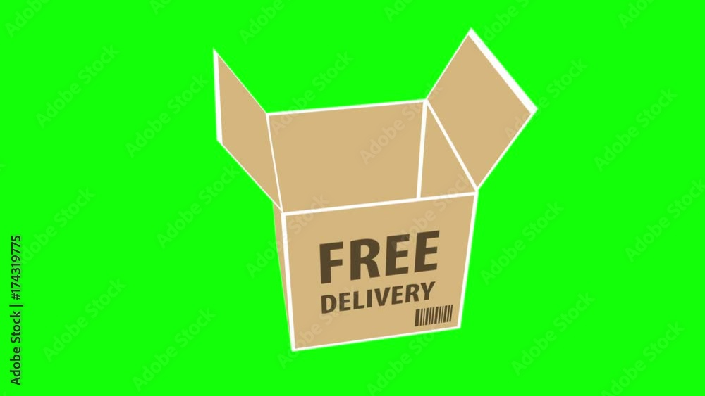 Open box package free delivery service. Available in 4K FullHD and HD ...