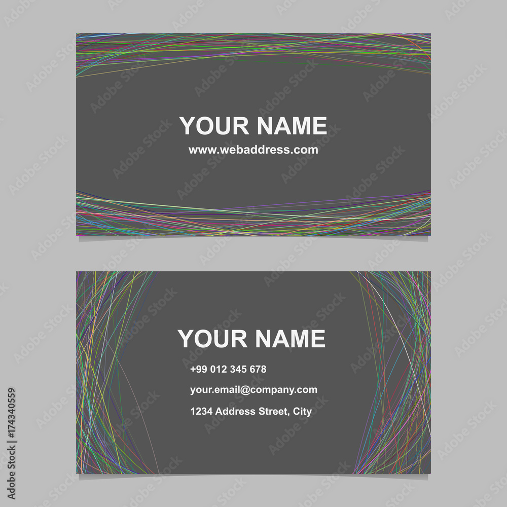 Modern abstract business card template design set - vector id card ...