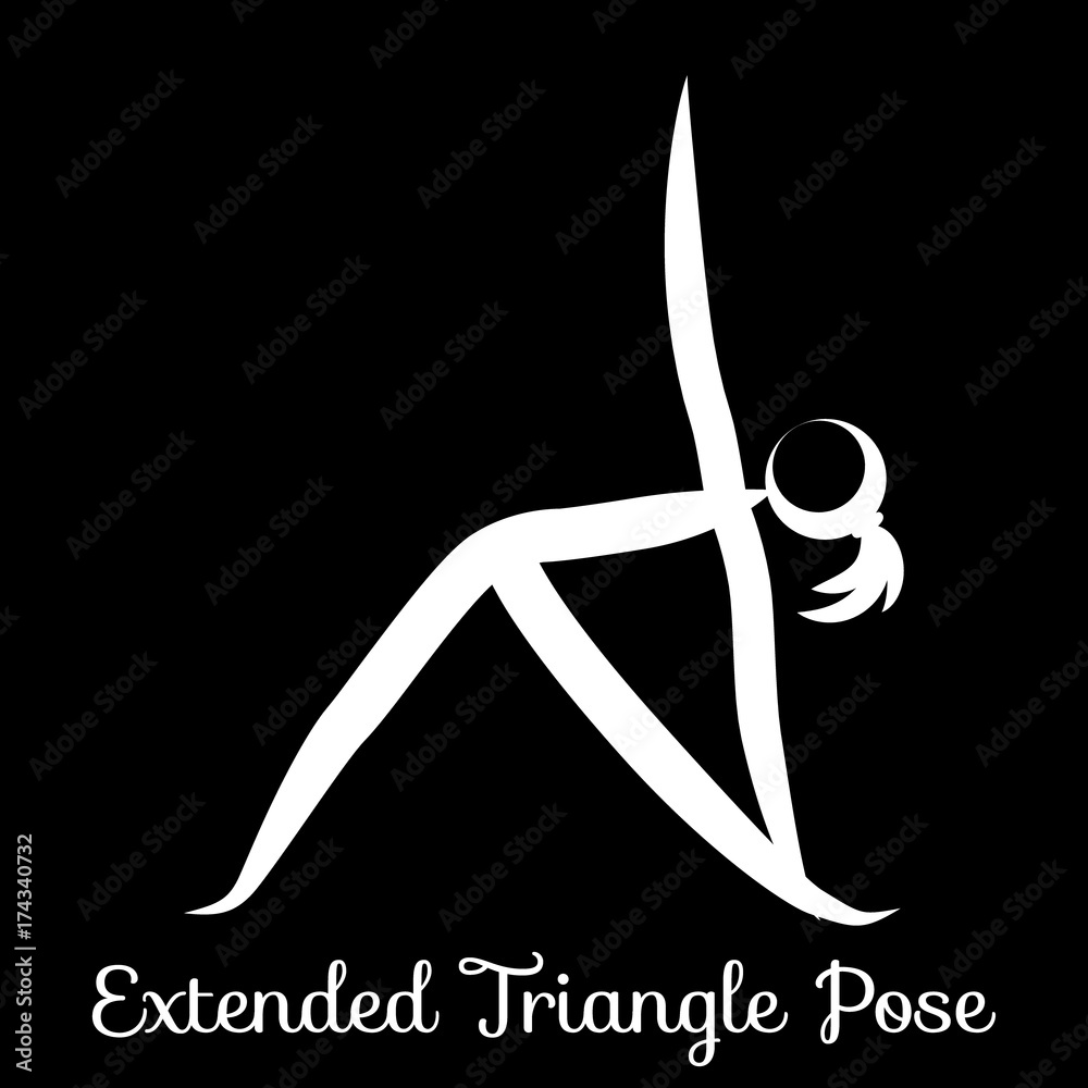 Triangle Pose Silhouette