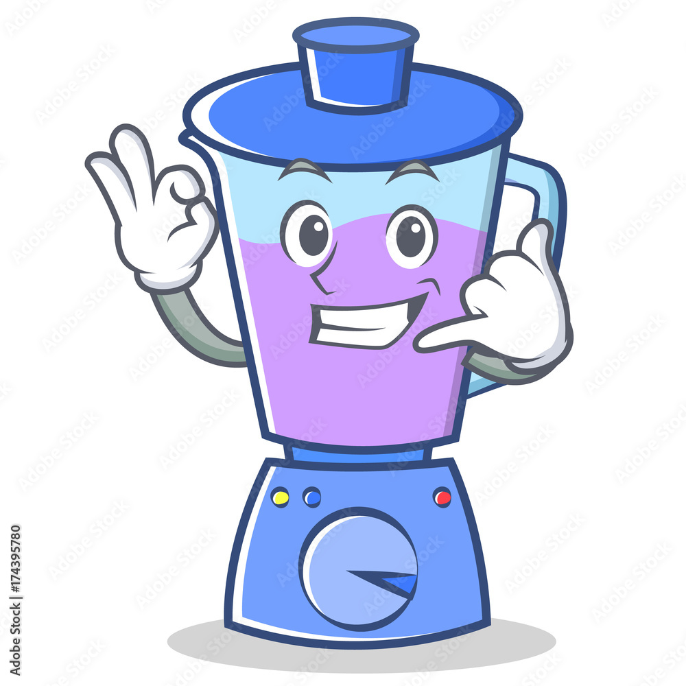 Calling blender character cartoon style Stock Vector | Adobe Stock