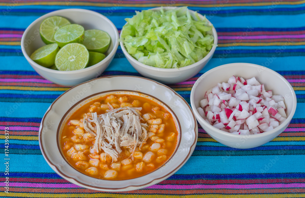 Pozole grano de maiz y verduras Stock Photo | Adobe Stock