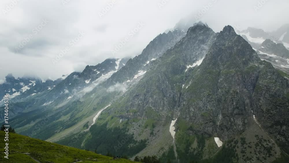 Timelapse: Clouds and storm move in to the mountains of the Alps across ...