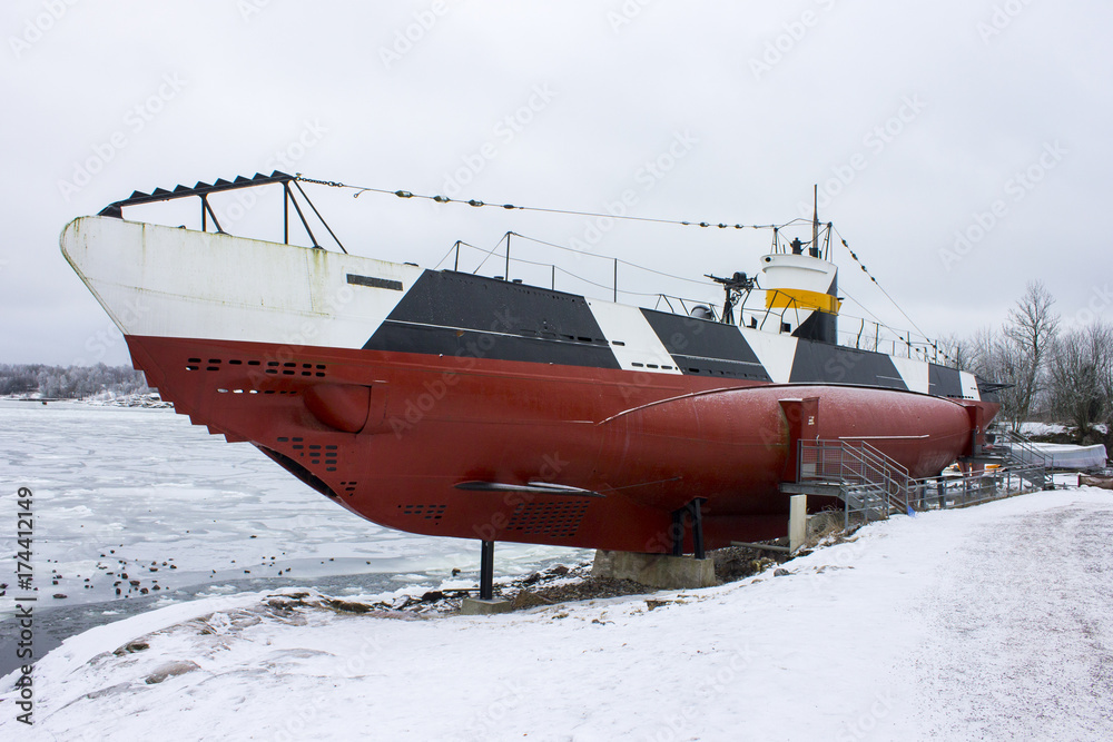 The Vesikko, a Finnish submarine that saw service in the Winter War and ...