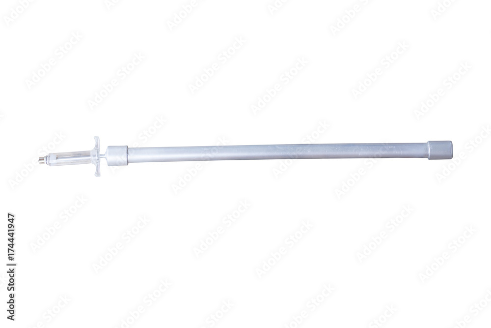 big size of syringe for animal injection isolated on white Stock Photo ...