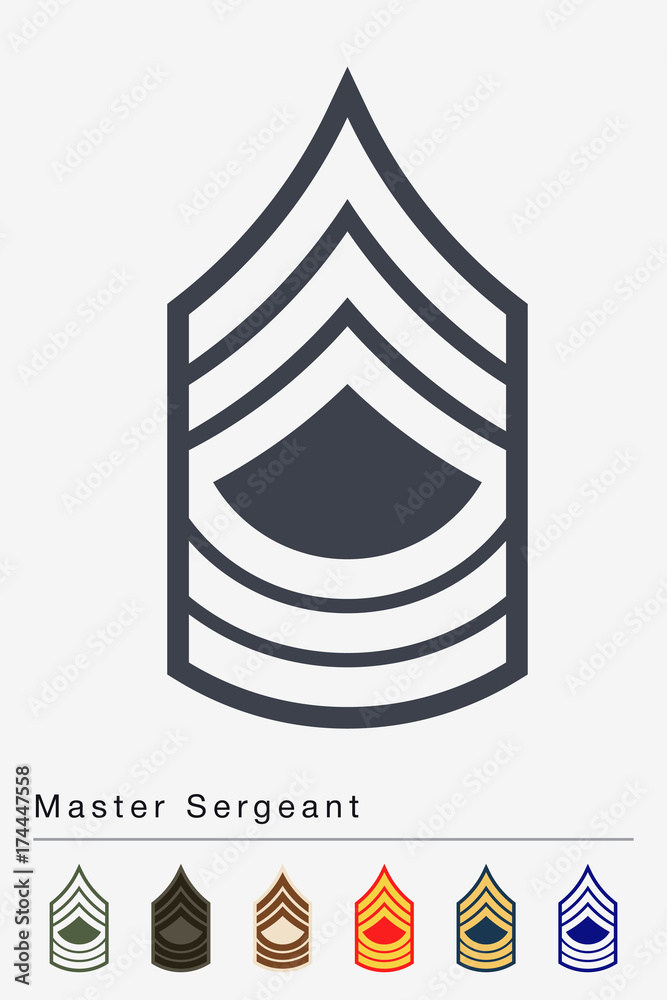 Military Ranks and Insignia. Stripes and Chevrons of Army Stock Vector ...