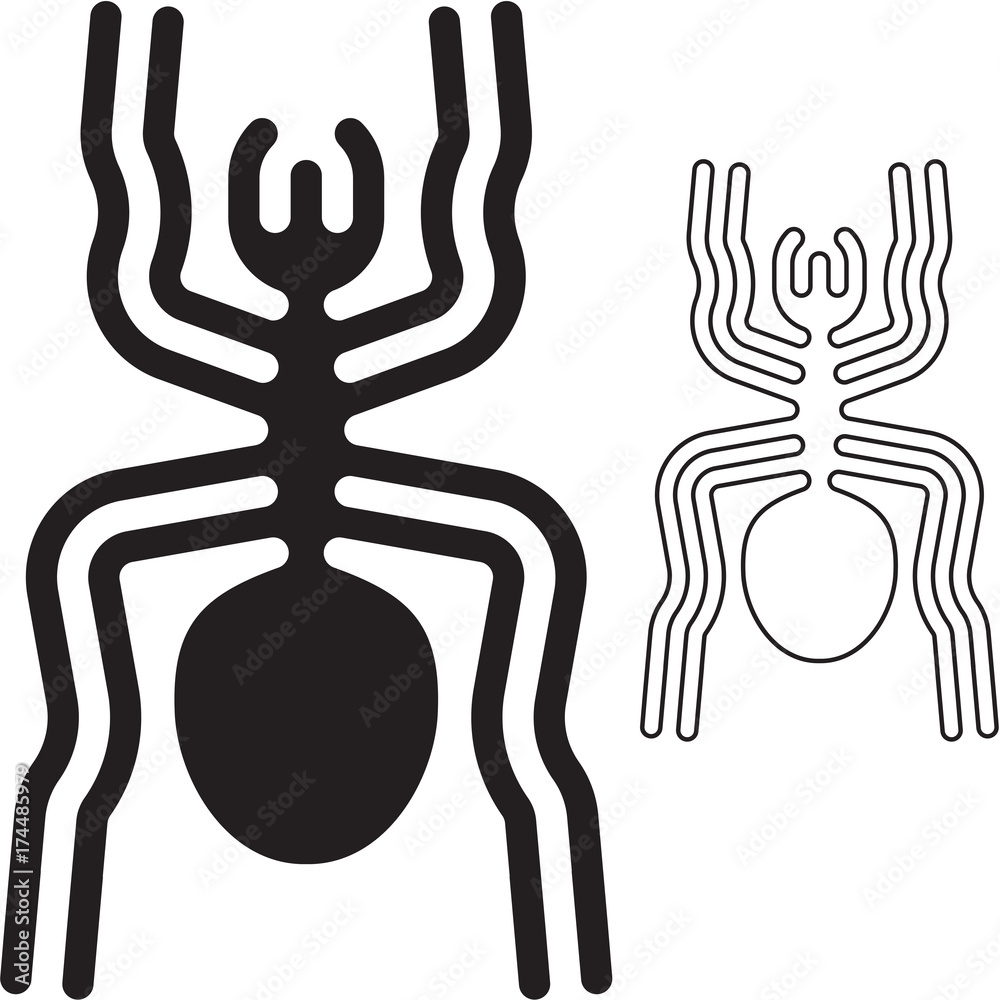 nazca lines spider Stock Vector | Adobe Stock
