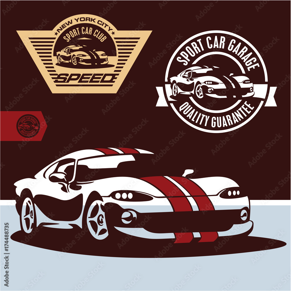 Sports Car Vector Sports Car Club Emblem Label And Stamp Set Stock sports-car-vector-sports-car-club-emblem-label-and-stamp-set-stock