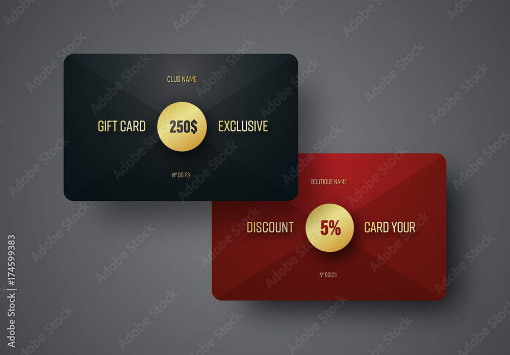 8 Gift Card Layouts 2 Stock Template | Adobe Stock