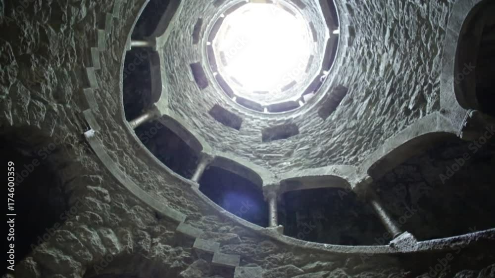 Background architecture loop. The Masonic Initiation well, the spiral ...