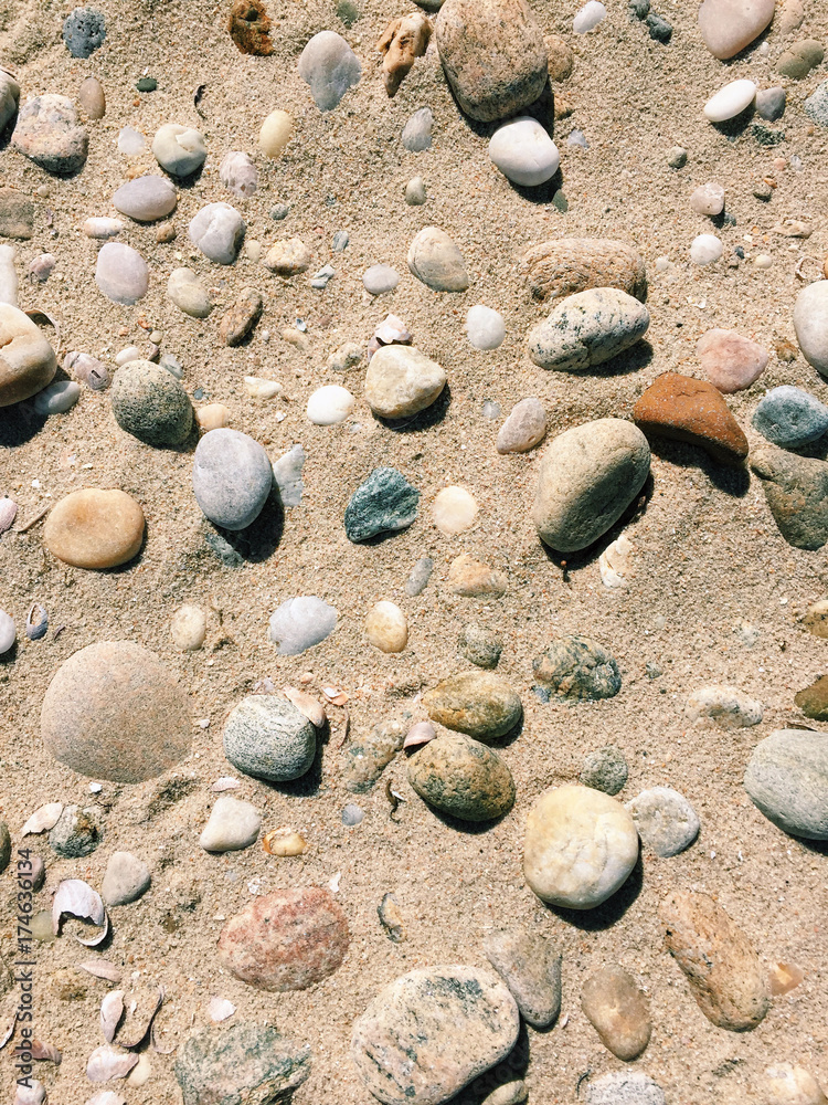 Rocky beach texture. Long Island, New York. Stock Photo | Adobe Stock