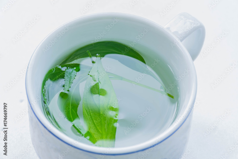 The soft blurred and soft focus cup of green tea, Kariya , The Creat ...
