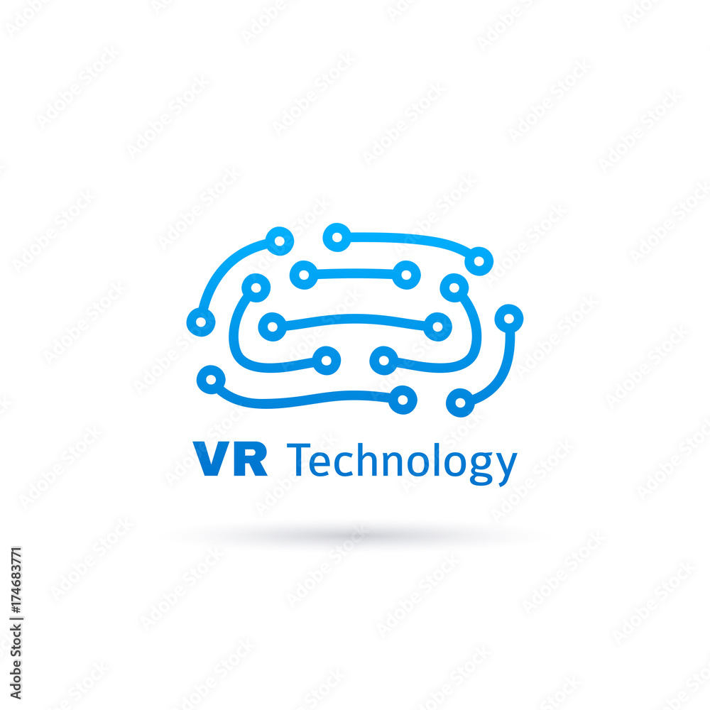 Virtual Reality Logo Template. Modern Technology Symbol Template ...