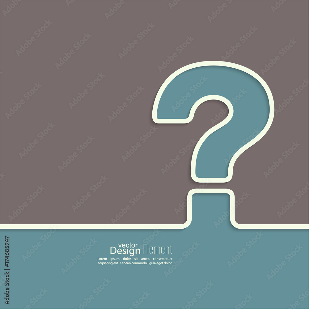Question mark icon. Help symbol. FAQ sign on brown background. vector ...
