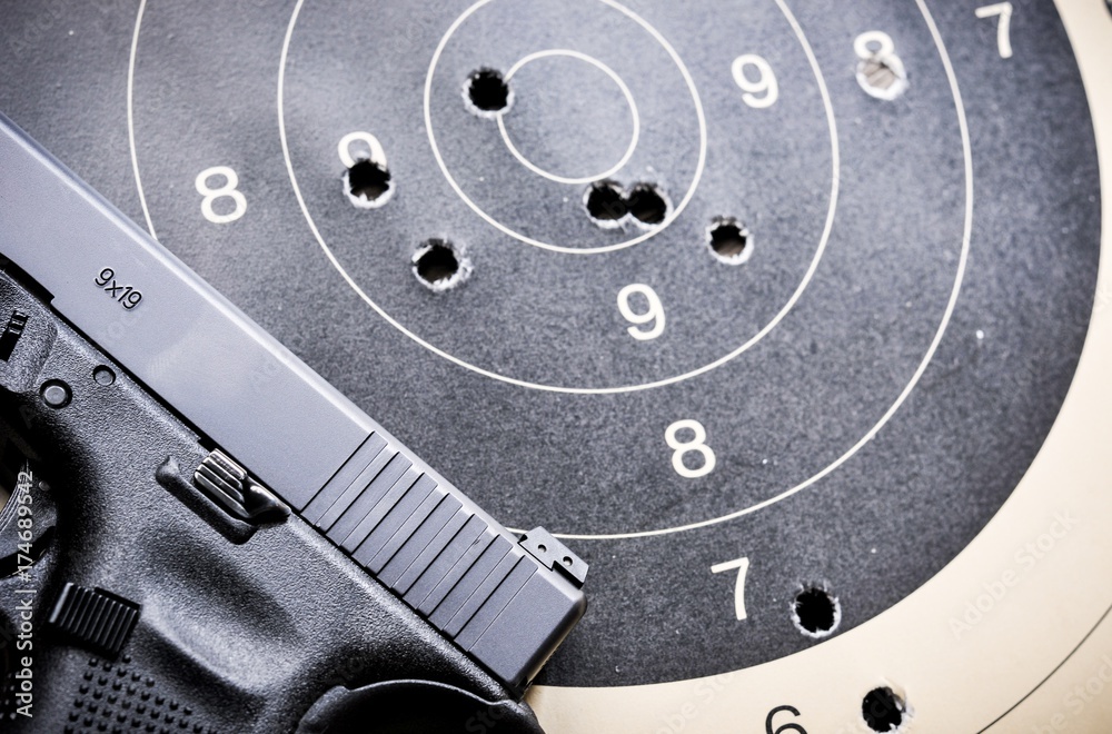 Goal setting with target, objectives and planning concept, top view ...