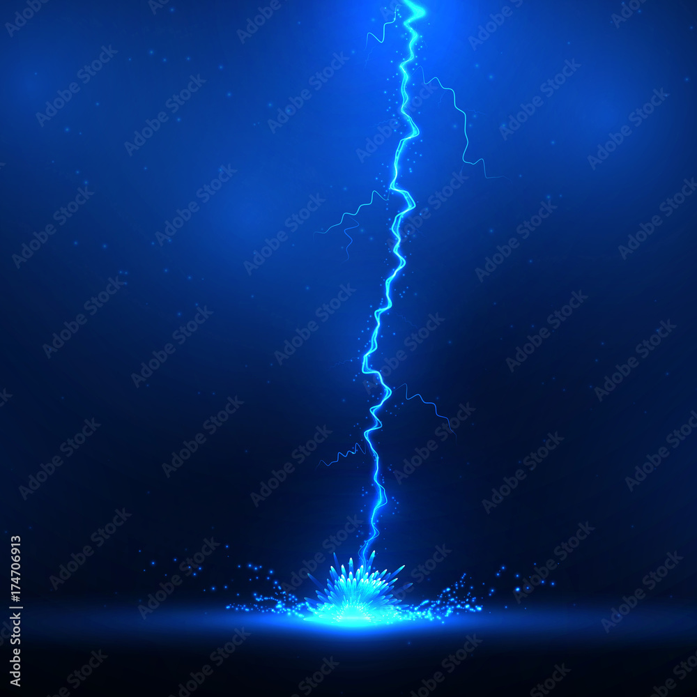 Lightning strike Stock Illustration | Adobe Stock