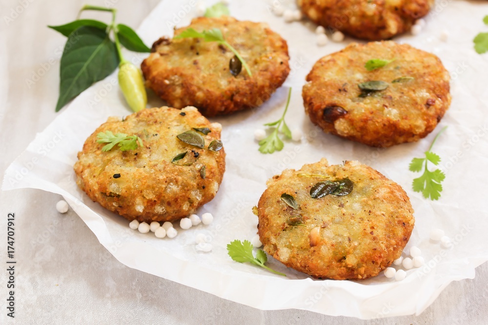 Sabudana Vada / Sago Tapioca pearl fritters - Indian Navratri fasting ...