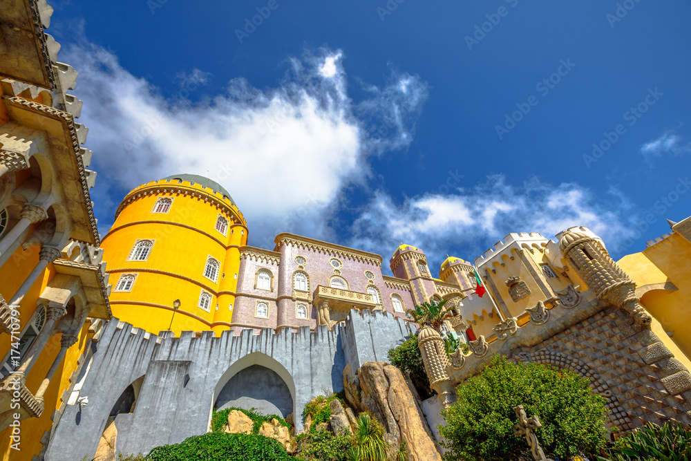 Prospective view of different architectural styles of colorful National ...