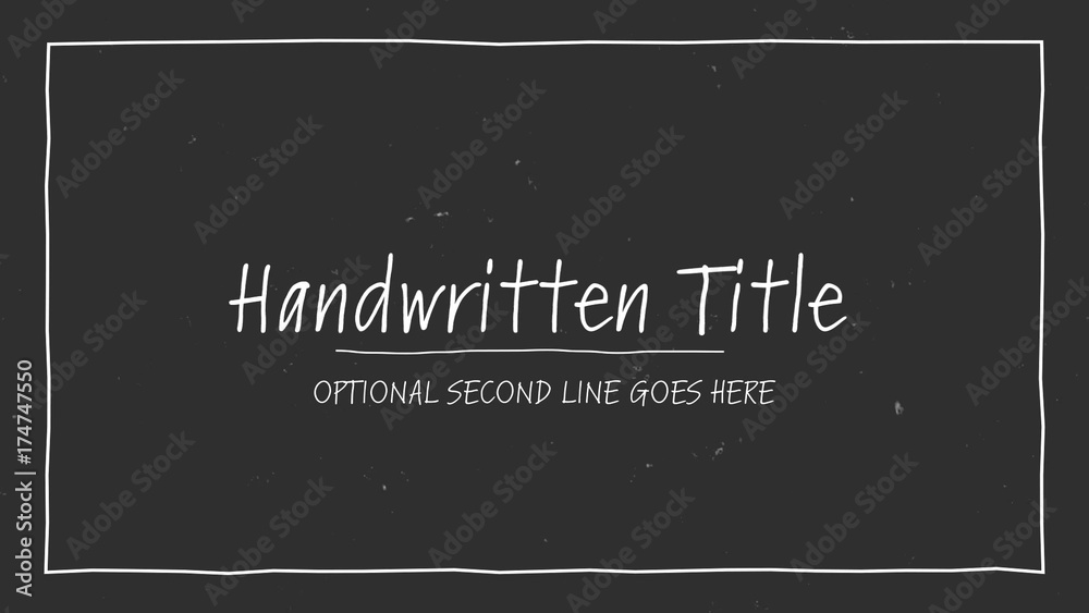 Vintage Handwritten Title Stock Template | Adobe Stock