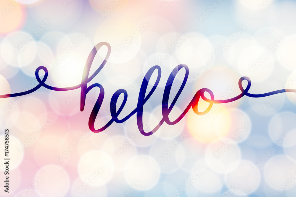 hello vector lettering Stock Vector | Adobe Stock