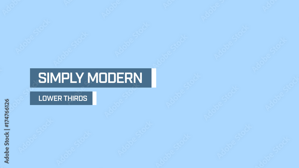 Simple and Modern Lower Thirds Stock Template | Adobe Stock