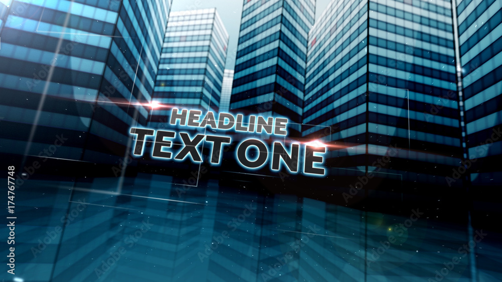 Cityscape Flythrough Title Stock Template | Adobe Stock