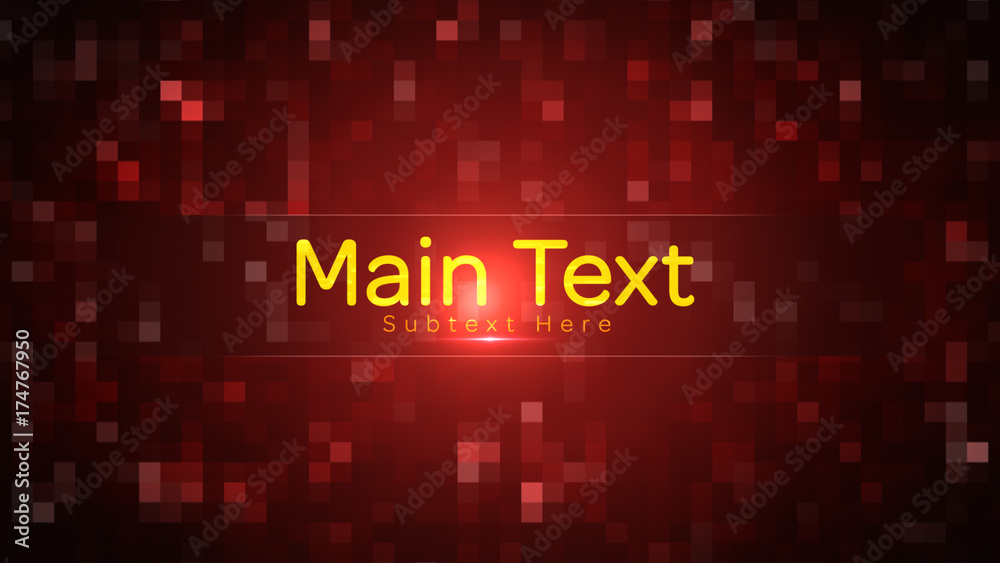 Blinking Red Pixel Title Stock Template | Adobe Stock