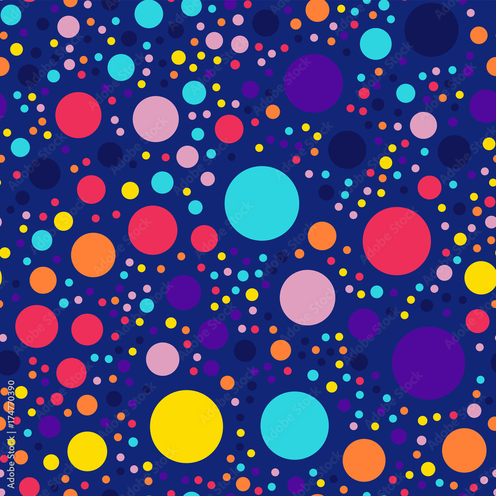 Bright Polka Dot Background
