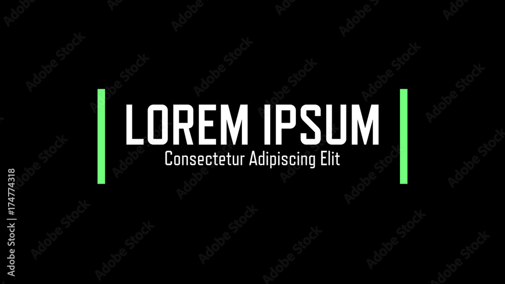 Green Brackets Title Stock Template | Adobe Stock