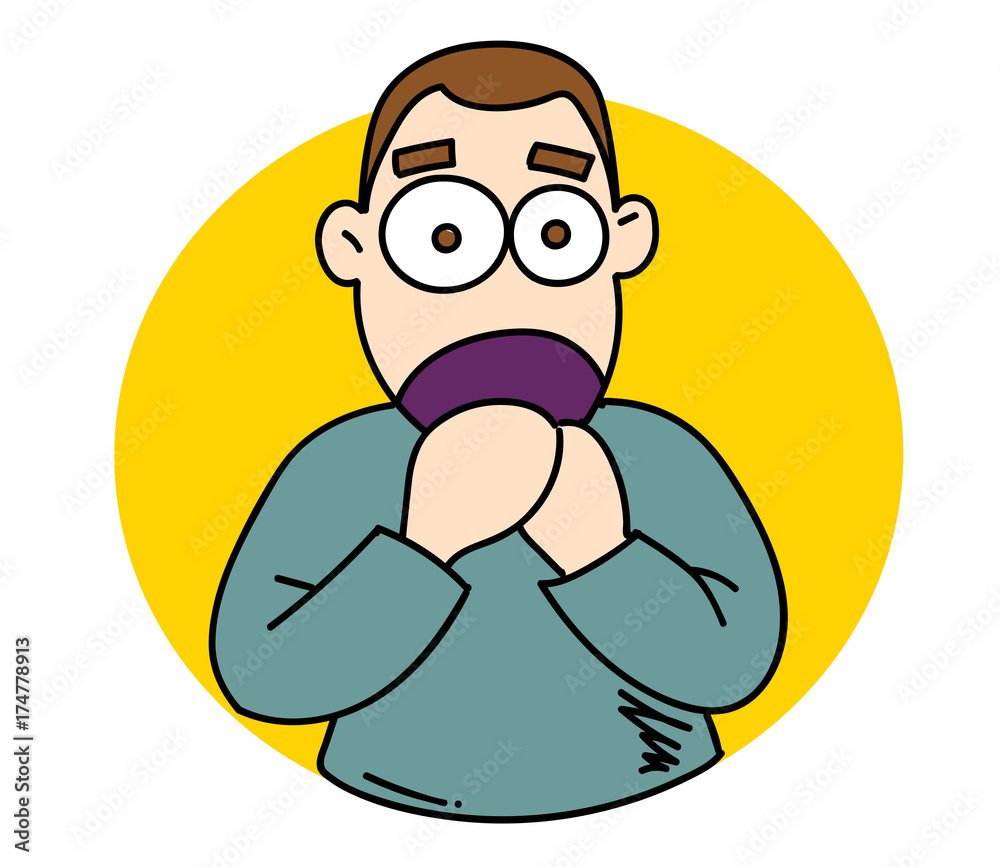 Frightened Person Clipart