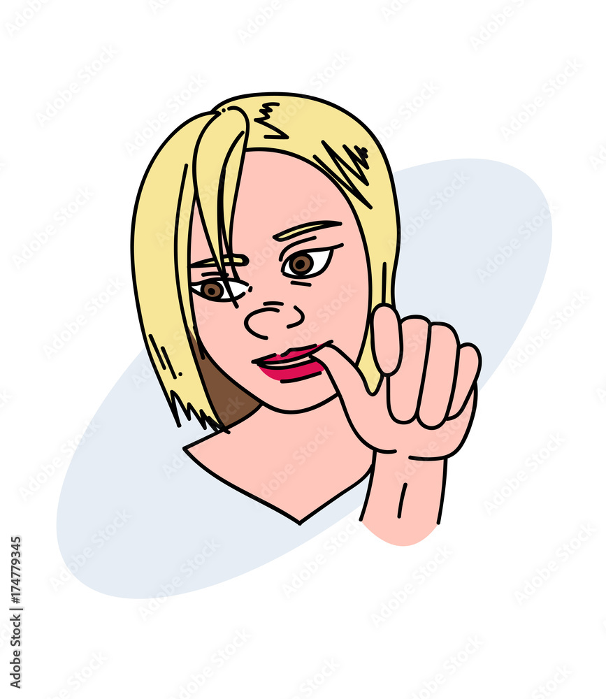 Worried Expression Drawing