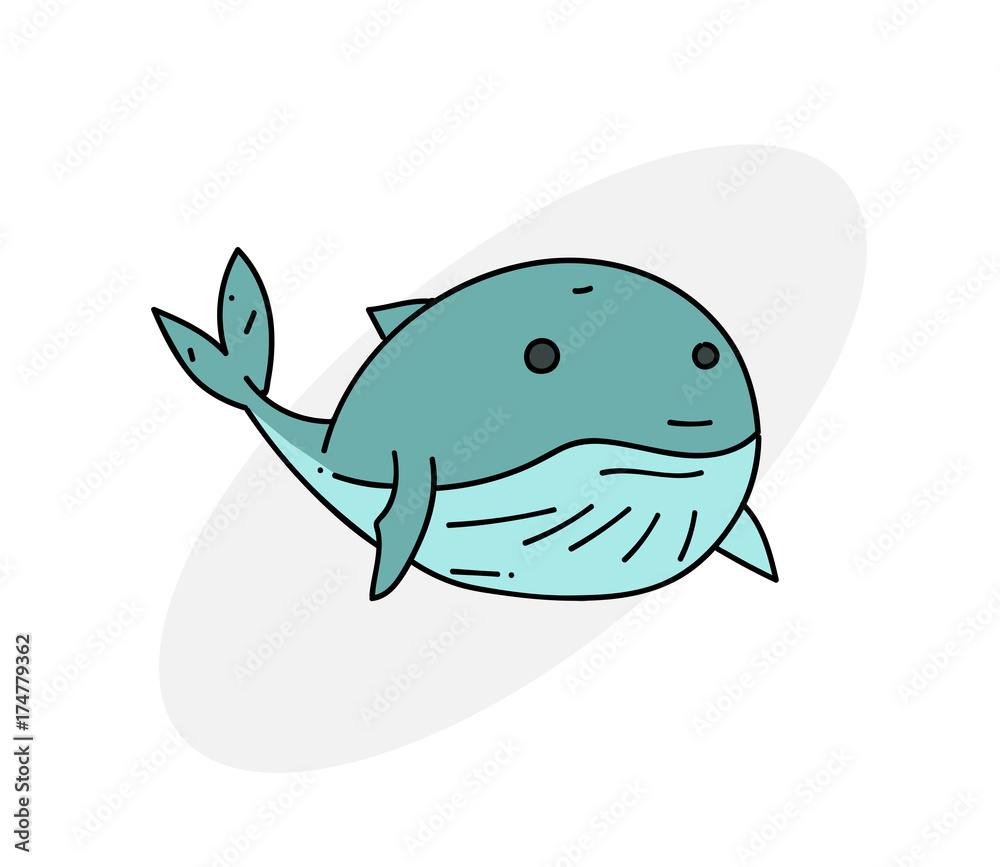 Funny Whale Cartoon