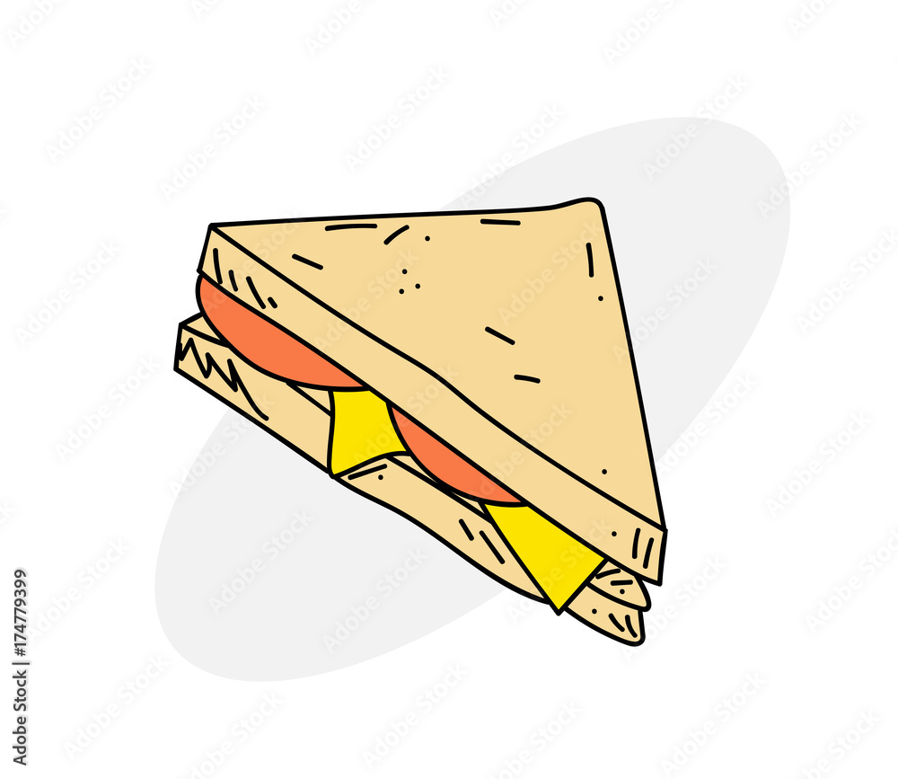 Triangle Sandwich Drawing