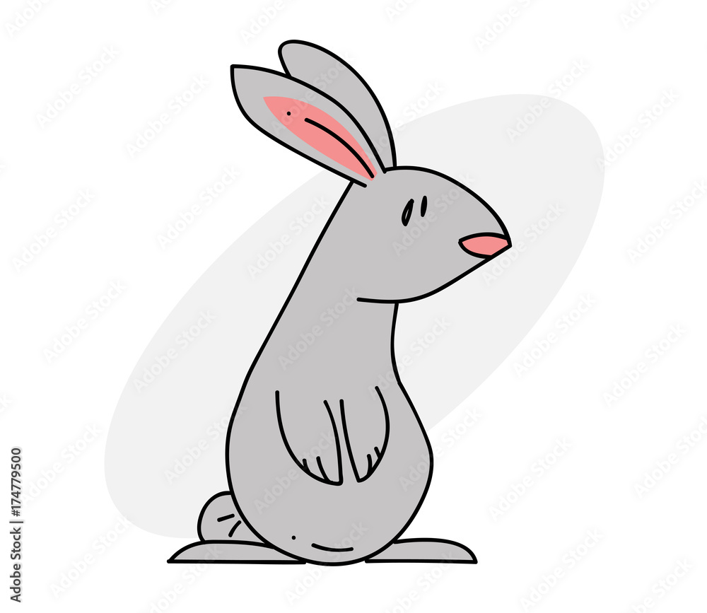 Funny Bunny Rabbits Drawing